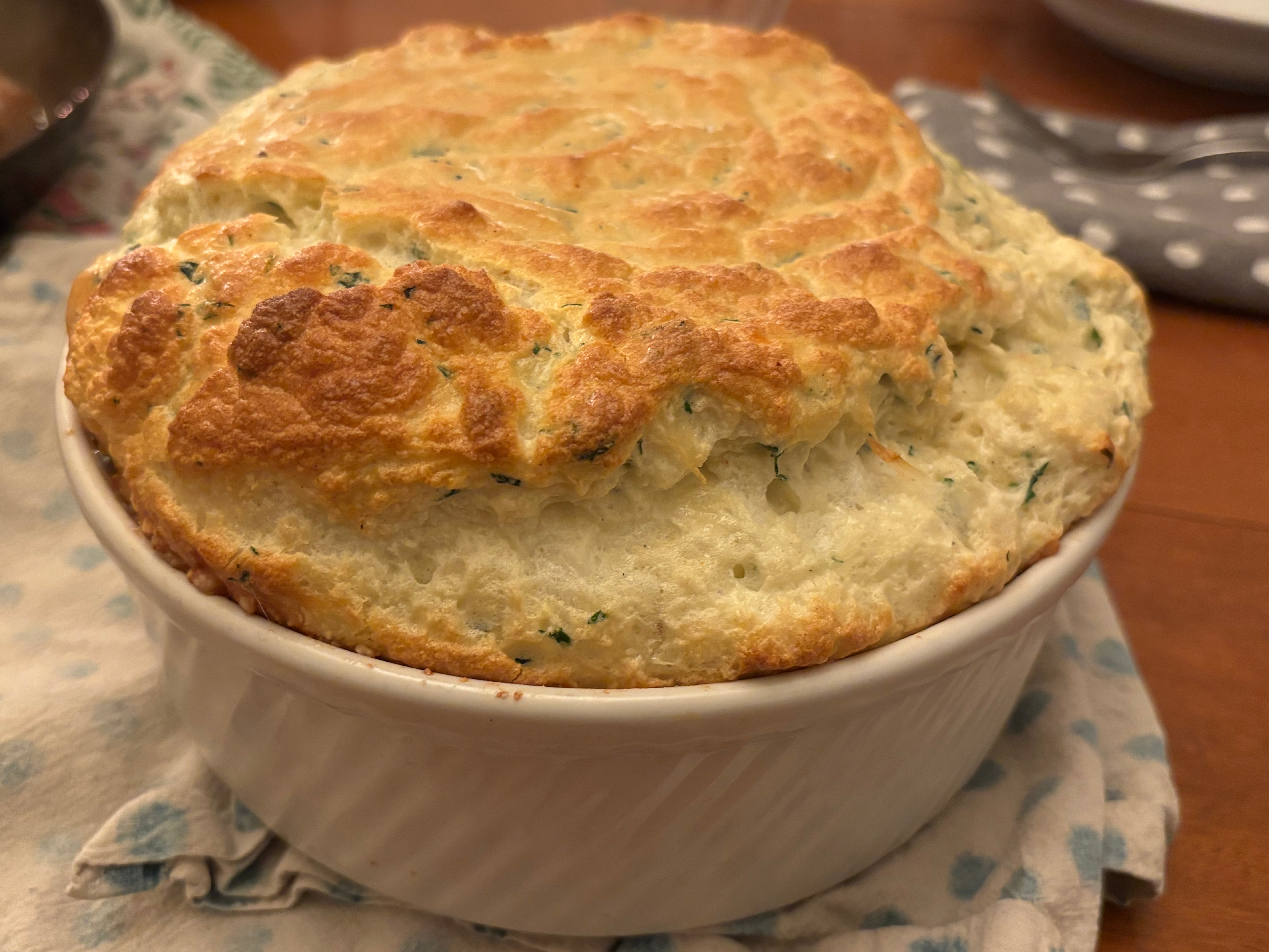 Soufflé for the New Year: A Soufflé with Fontina and Arugula, plus a ...